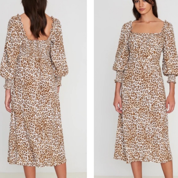 Faithfull the Brand | Dresses | Malini Midi Dress Giorgio Animal | Poshmark